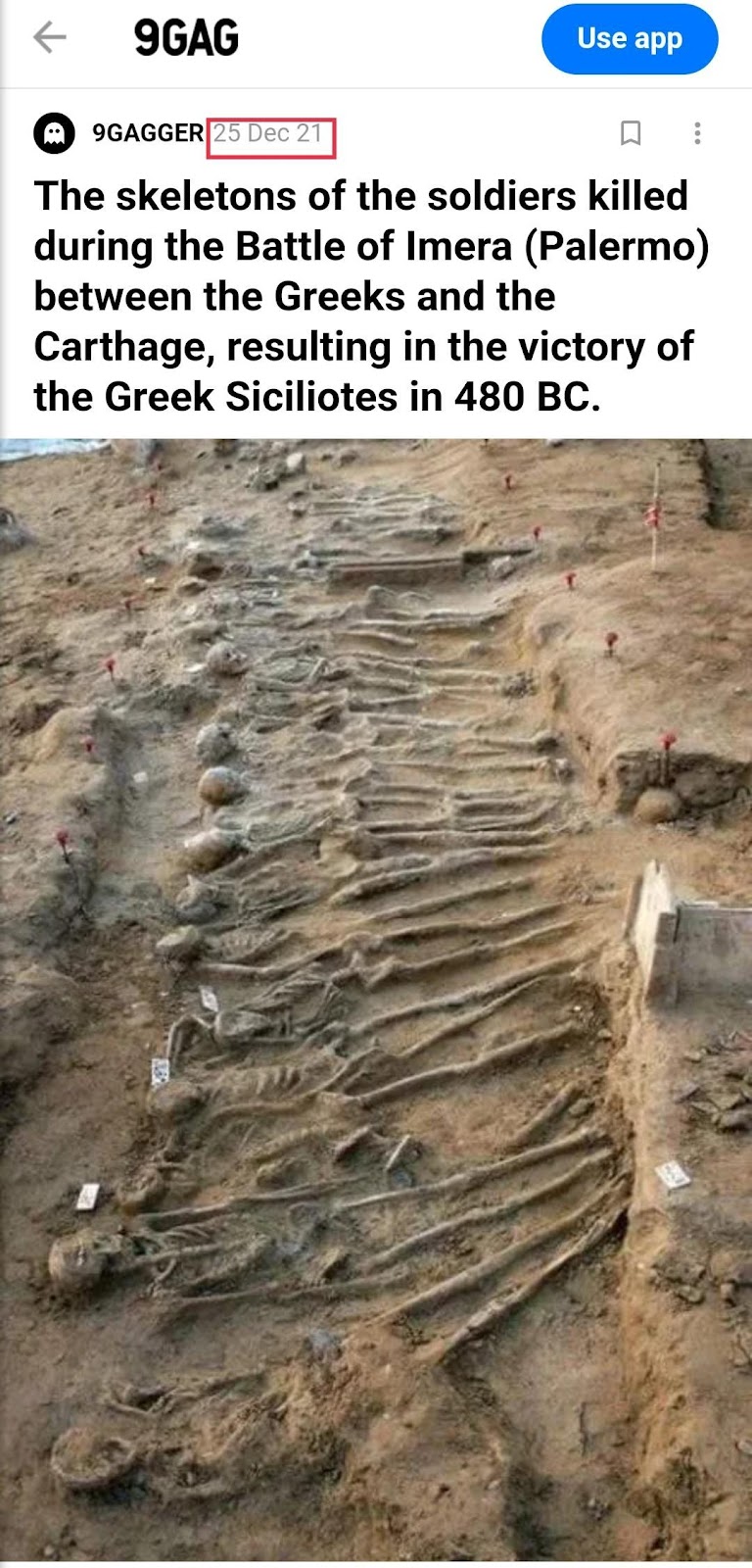 This Image shows remains of soldiers from ancient battle unearthed in ...