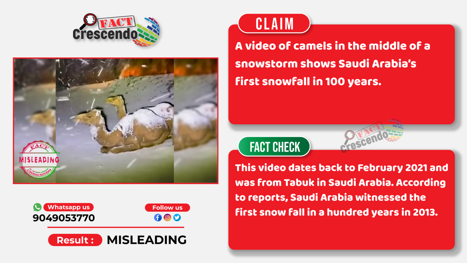 The Video Does Not Show Saudi Arabia’s First-Ever Snowfall In The Last ...